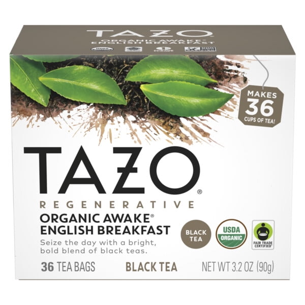 TAZO Tea Bag Regenerative Organic Awake 36 Count Box