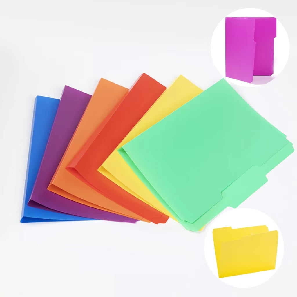 Plastic Color Folders Durable Manila Folders Assorted Primary Colors 12 ...