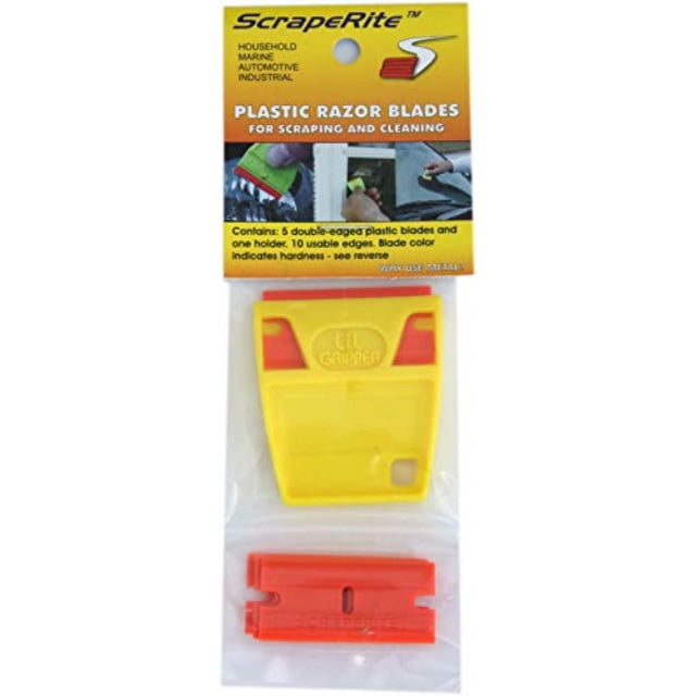 Hardline Products Scraperite Plastic Razor Blades with Holder