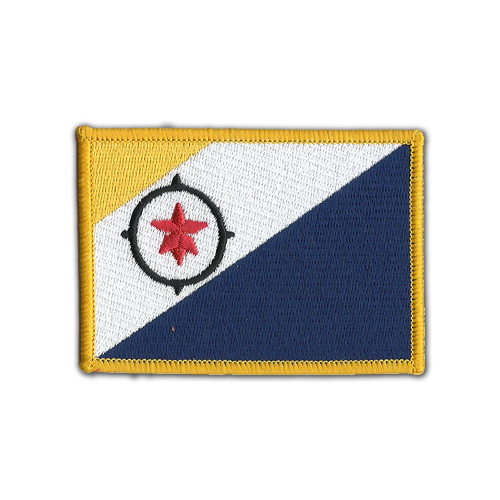 Bonaire Flag with border Embroidered Patch 3.5′ x 2.5′ Logo Sew Ironed On Badge Embroidery ...