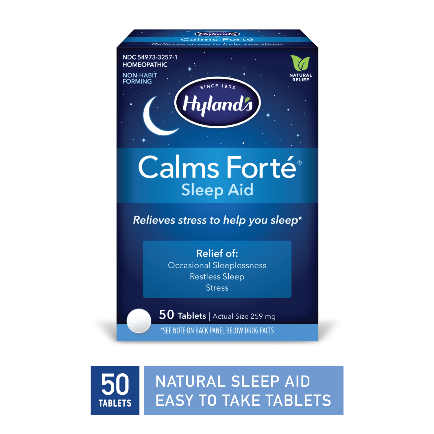 Hyland’s Naturals Calms Forte’ Sleep Aid Tablets, Natural Relief of ...